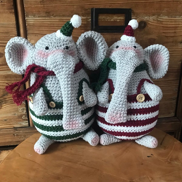 Christmas Elephant Amigurumi Crochet Pattern (PDF Pattern) - Etsy