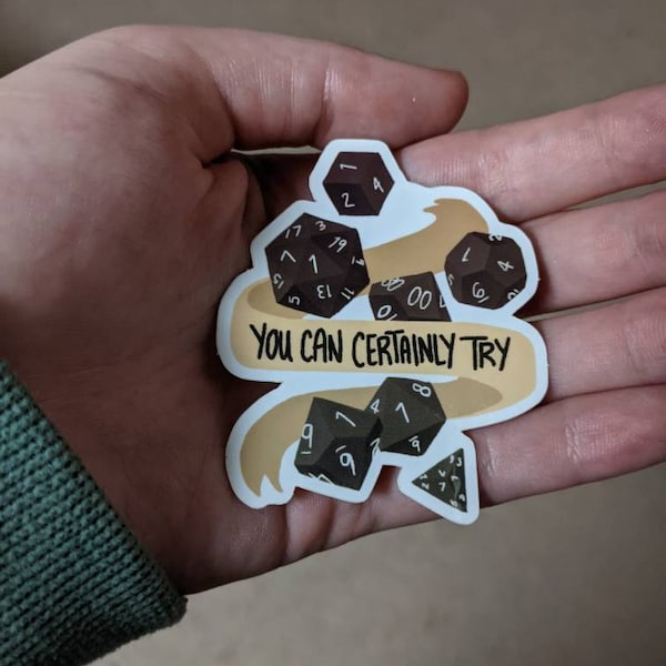 Dnd You Can Certainly Try Vinyl Sticker Etsy