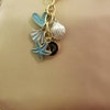 Ocean Keychain With Starfish, Seashell, Pearl Charms | Custom Initial ...