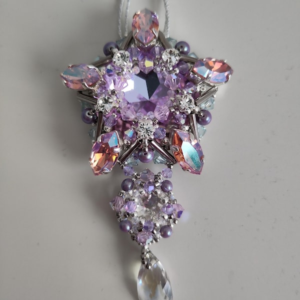 Crystal Snowflake Beading Tutorials – 2 in 1 Tutorial Package – 2 PDF Patterns by Elena ...