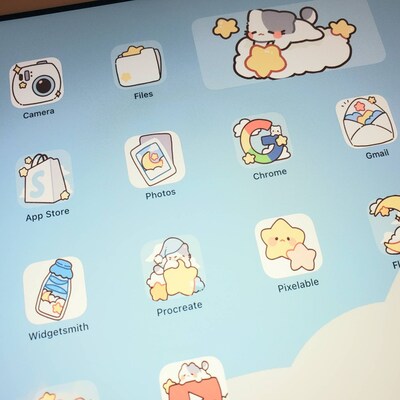 Shiba Inu App Icon Set Kawaii Aesthetic for Android IOS - Etsy