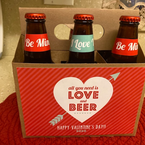Valentines Beer Labels Valentines Day Gift for Him Gift for Husband ...