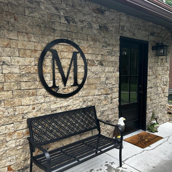 Modern House Number Sign With Stakes | Metal House Numbers With Street ...