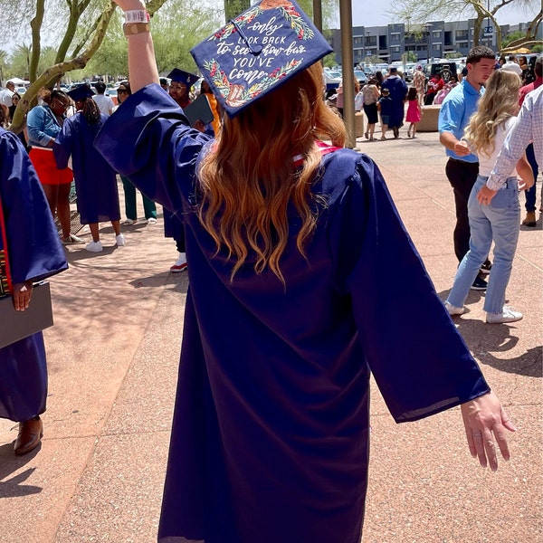 Embroidered Tulip Graduation Cap Topper Graduation Cap Decoration ...