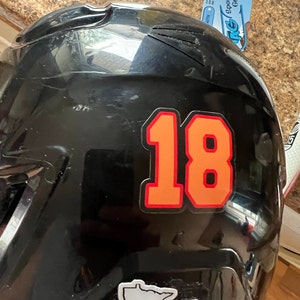 Custom 1 1/2 Inch Individual Helmet Numbers Dye Cut for Each Player ...