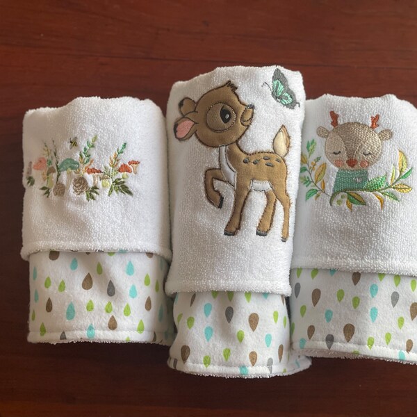 Fawn Embroidery Design, Deer and Butterfly Motif, Pattern for Machine ...