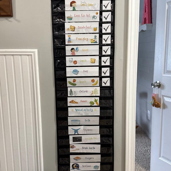 Visual Schedule Kids Daily Routine Chart 85 Cards Chores School ...