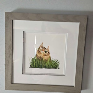 Purple Lavender Cat Art Print Illustration Cat Lover Gift - Etsy