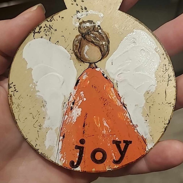 Custom JOY Angel Ornament - Etsy