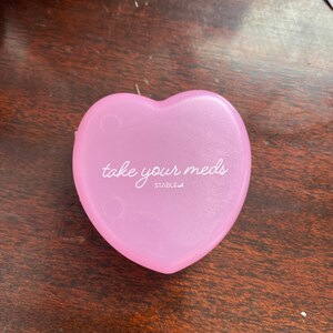 Self Care Cute Pink Heart Pill Box Mental Health Depression - Etsy
