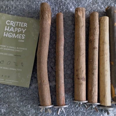 2 in 1 Perch Natural Wood Perch and Swinging Pine Dowel Perch With ...