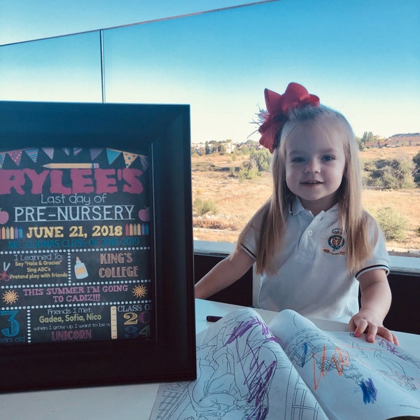 EDITABLE Last Day of School Photo Prop School Chalkboard Poster DIY ...