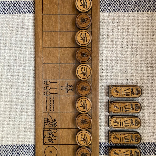 SENET Ancient Board Game, Egyptian Board Game, Wooden Senet Board ...