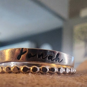 Class Ring Set Sterling Silver Modern Class Rings - Etsy