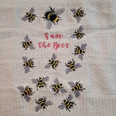 Furry Fuzzy Bumble Bee Embroidery Design Pattern, Instant Download for ...