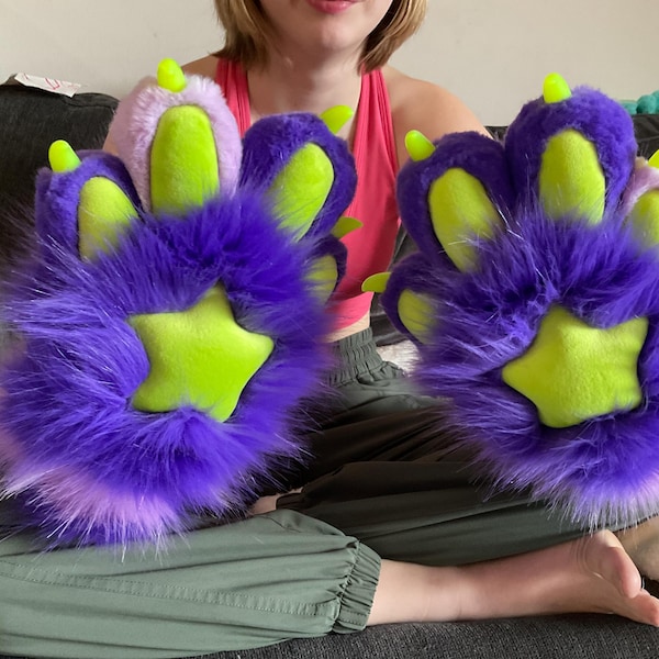 Alien Cat Paws Furry Paws Halloween Gift for Furry Cosplay Gloves Alien ...