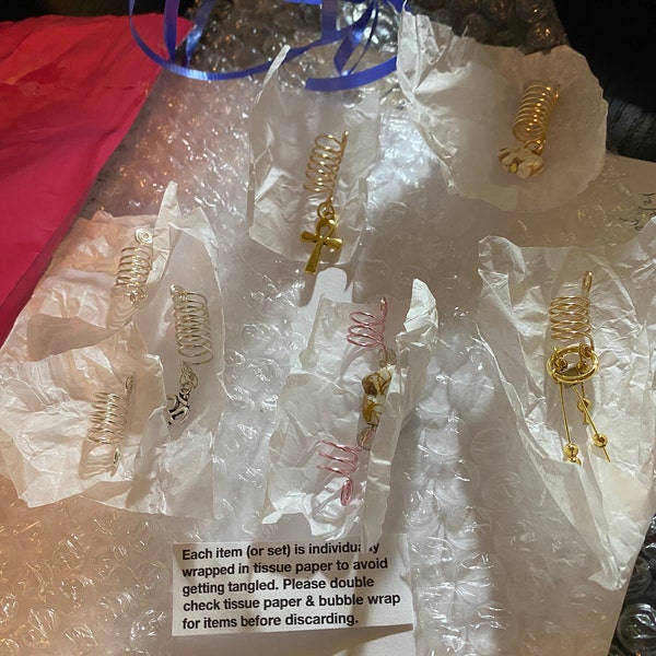 Loc Jewelry Gold Ankh Braid/dread Charms Set of 3 Dreadlock Sisterloc ...