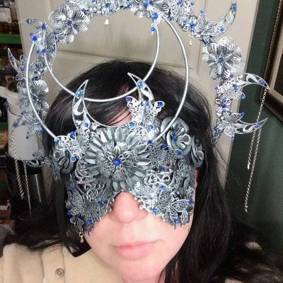 Wings Headpiece and Blind Mask, Gothic Crown, Gothic Headpiece ...