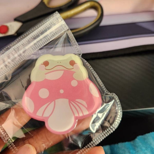 Froggo Mushroom Phone Grip-cute Phone Holder- Frog Art-cute Kawaii ...