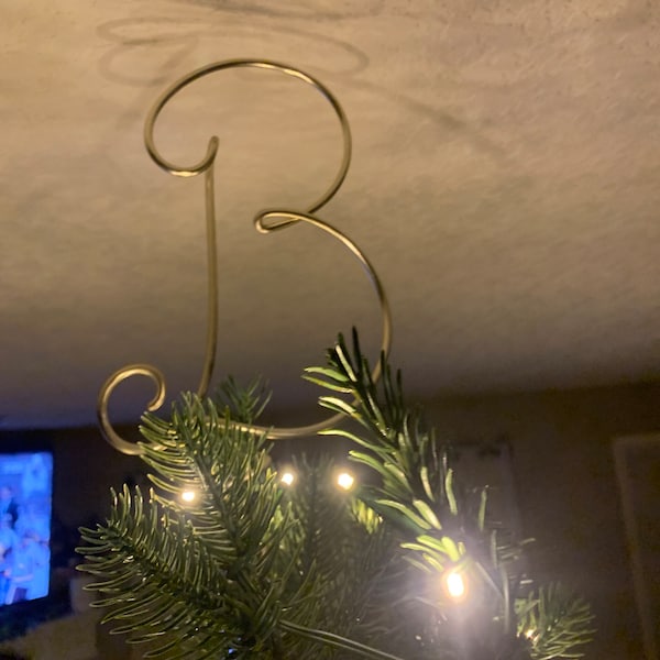 Monogram 7" Wire Tree Topper A-Z - | Custom Personalized Wire Initial ...