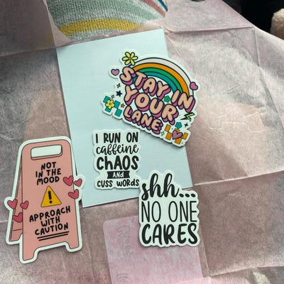 Emotionally Exhausted Stickers, Die Cut Sticker, Laptop Sticker ...