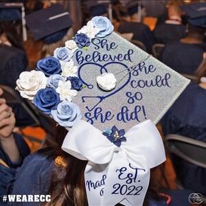 Custom Nurse With Stethoscope and EKG Line Glitter Graduation | Etsy