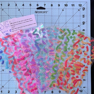 Polco Decorating Stickers Holographic Photo Cards | Etsy