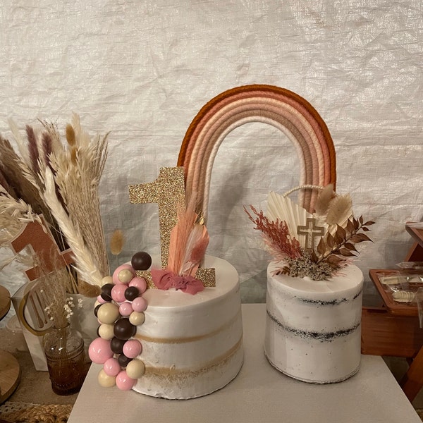 Boho Cake Topper| Boho First Birthday| Boho Rainbow Party| Boho ...