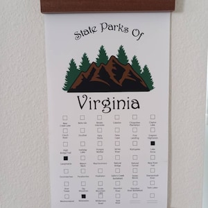 Virginia State Park Checklist Virginia State Park Map Virginia Hike Map ...