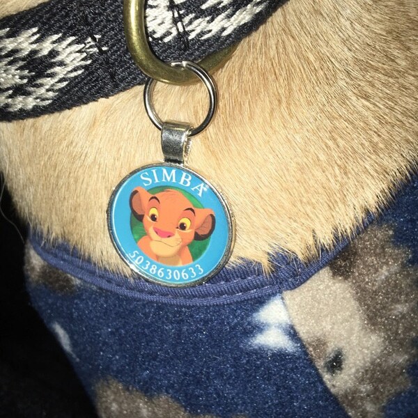 Pet ID Tag - Simba Lion King *inspired* - Dog Tag, Cat Tag, Pet Tag - Etsy