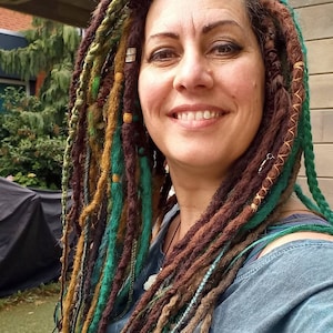 Violet Dreadlock Extensions DE or SE, Lavender Braid in Synthetic ...