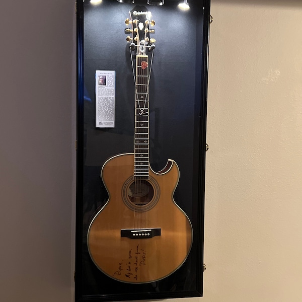 Guitar Display Case Cabinet Wall Rack for Fender Bass Acoustic W/98% UV ...