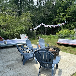 Blue Gingham Party Banner, Bunting, Pennant Flags, Vintage Style ...