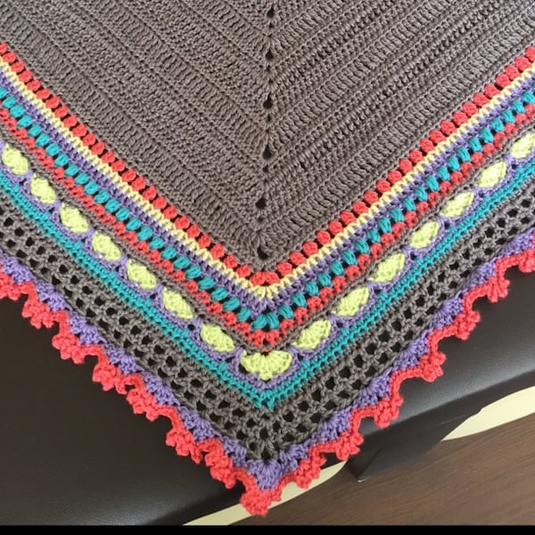 Crochet Shawl Pattern ~ Instant Download ~ Sunday Shawl - Etsy