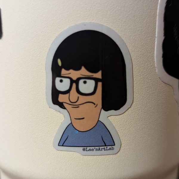 Everything is Fine Face Tina Belcher, Bob's Burgers Sticker, Bob's ...