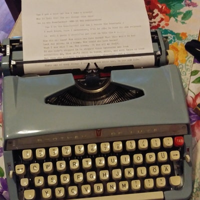 Vintage Green Typewriter Erika Working Typewriter German - Etsy