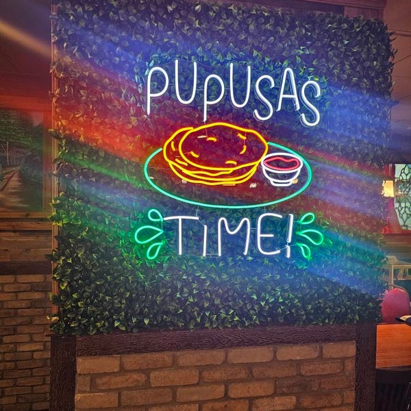 Pupusas Time Neon Sign, Salvadoran Pupusas Led Sign, Custom Neon Sign ...