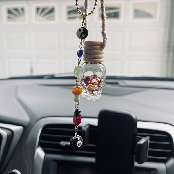 Good Luck Car Charm. Car Accessory With Lampwork Glass, Shell and Evil ...