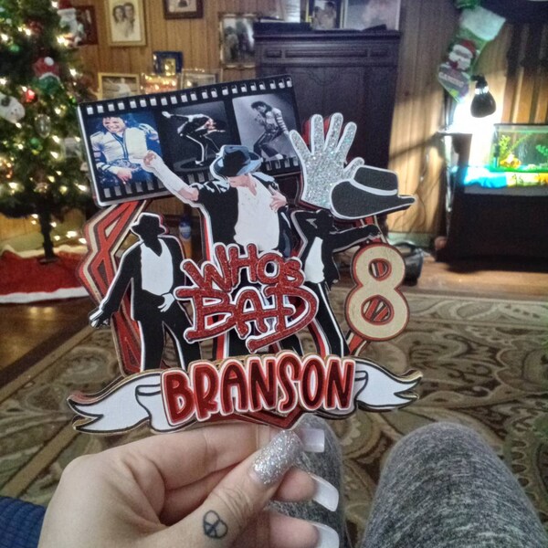 King of Pop Cake Topper | MJ Cake Topper | Michael Jackson Cake Topper ...