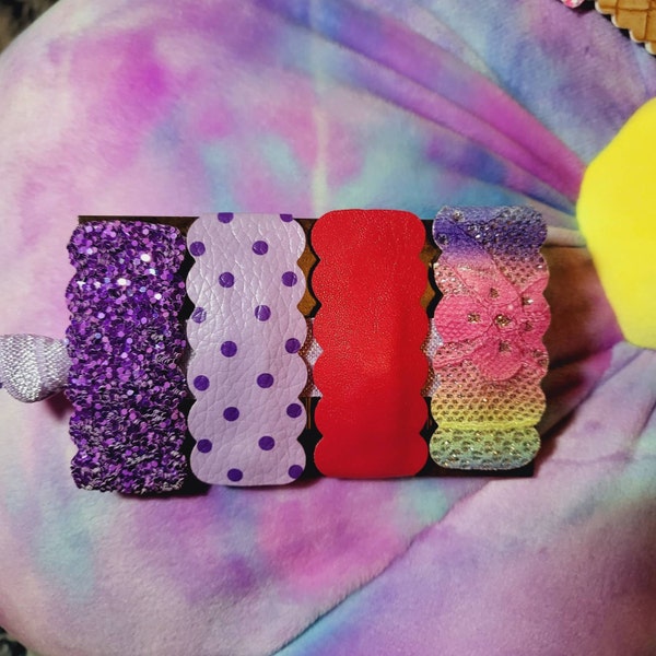 Set of TWO Plum and Rose Gold Glitter Snap Clips, Purple Girls Hair ...