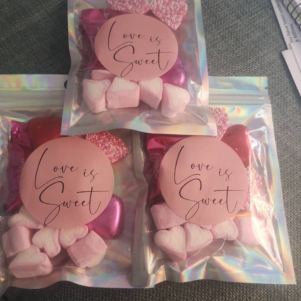 Pre Filled Wedding Sweet Bags | LOVE IS SWEET | Kids Party Bags ...