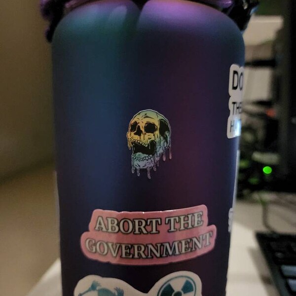 Rainbow Dripping Skull Vinyl Sticker (2.5"w X 4"h) - Etsy