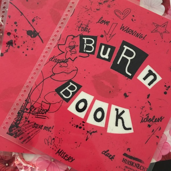 Front and Back Cover Set Mean Girls Inspired *burn Book* 4 Use W ...