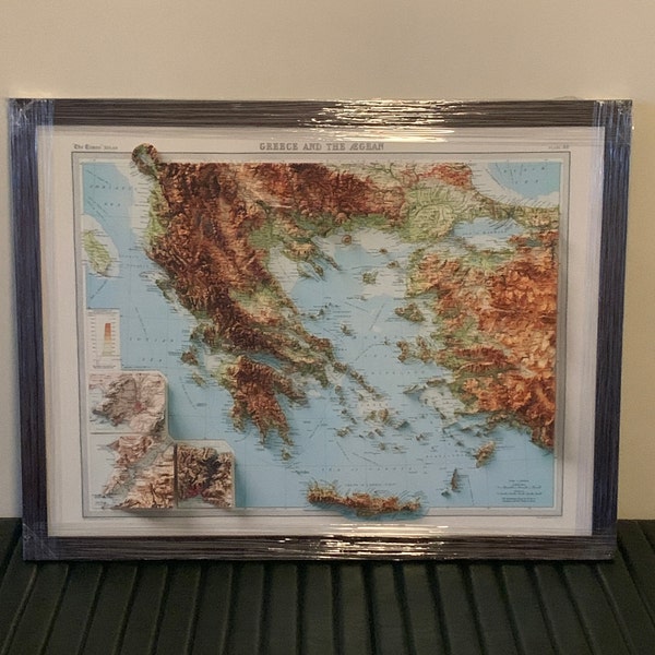 Iberian Peninsula Topographic Map of 1956 - 2D Poster Shaded Relief Map ...