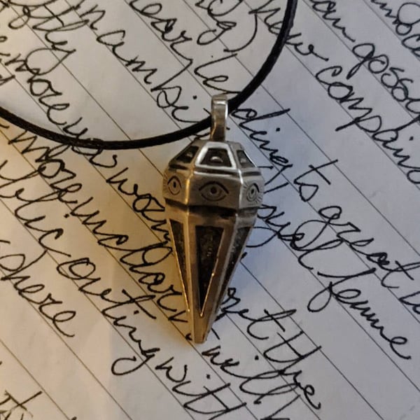 PENDULUM NECKLACE - Silver Plated Brass - 925 Sterling Silver - Bronze ...