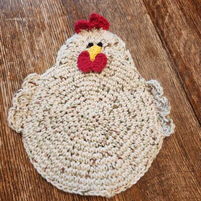 Crochet Pattern for the Swanky Chicken Trivet Potholder PDF Instant ...