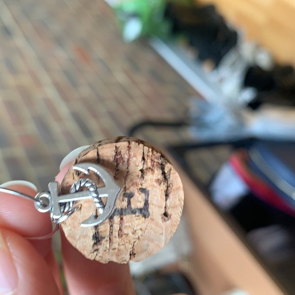 Grapes & Wine Bottle - Handmade Personalised Cork Wine Glass Charms - Wedding, Wedding Favour ...