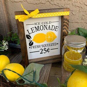 Lemonade Farmhouse Style Sign Set, Set of 2 Lemon Signs - Etsy