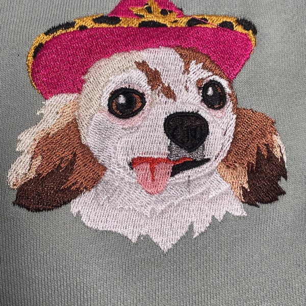 Custom Dog Face Embroidered Sweatshirt,cat Sweatshirt,embroidered Pet ...