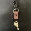 Heavy Duty Solid Brass Trigger Snap Key Clip Key Ring Brown Leather ...